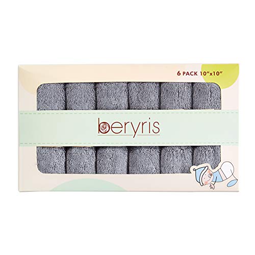 beryris Flannel face cloth flannel Wash Cloth Bamboo Face Cloth (Pack ...