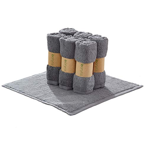 beryris Flannel face cloth flannel Wash Cloth Bamboo Face Cloth (Pack ...