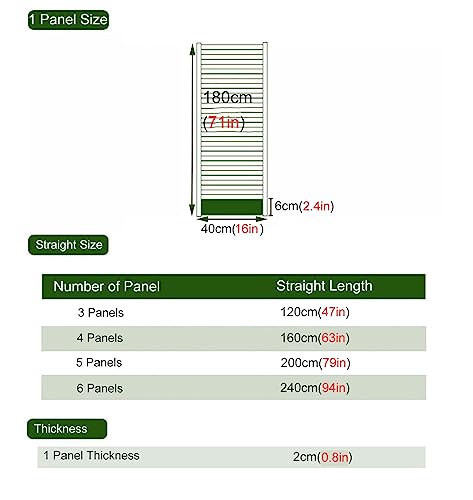 6ft/180cm Height Privacy Screens And Panels For Patio Freestanding ...