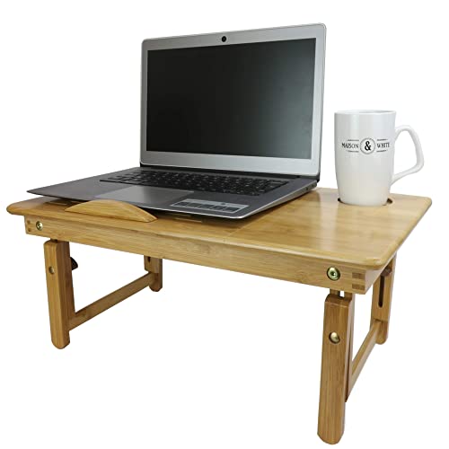Bamboo Folding Laptop Stand | Wooden Bed Desk | Bed Table | Laptop Tray ...