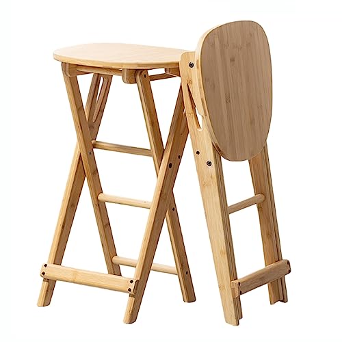 2 Pack Folding Bar Stool with Footrest, Kitchen Counter Height Stool ...