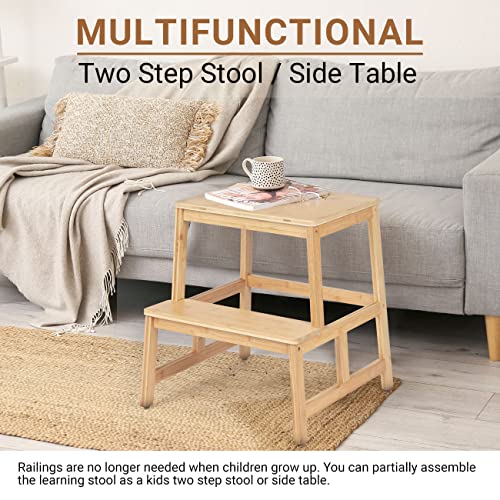 COSYLAND Kitchen Nursery Step Stool for Kids - A-shaped Solid Standing ...
