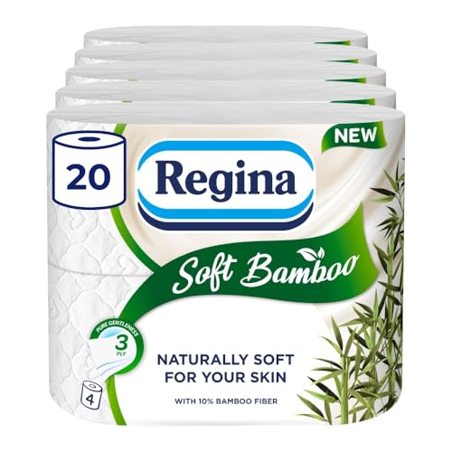 Regina Soft Bamboo - 20 Rolls of Toilet Tissue 3 Ply, 160 Sheets ...