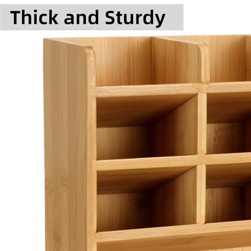 Dicunoy Desktop Pens and Markers Organizer, Bamboo Vertical Art Supply ...