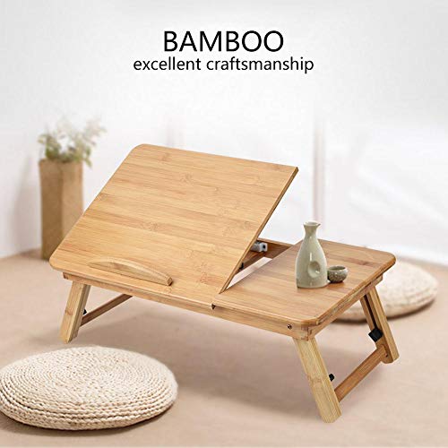 Laptop Stand Holder Adjustable,Bamboo Portable Folding Laptop Desk ...