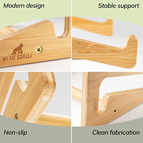 MY FAT GORILLA Bamboo Laptop Stand, Ergonomic Universal Holder for ...