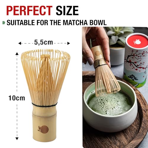 Jade Leaf Matcha Powder Matcha Bamboo Whisk Set, Traditional Handmade ...