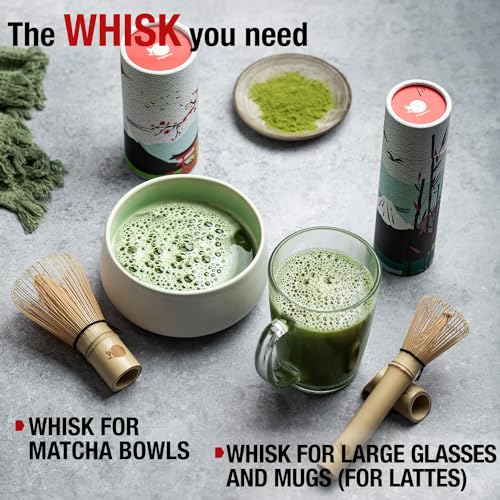 ORIGEENS Bamboo Matcha Whisk with 100 PRONGS - Traditional Chasen ...