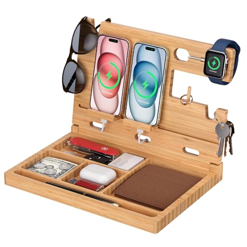 Pezin & Hulin Bamboo Multi Device Charging Station, All in One Docking ...