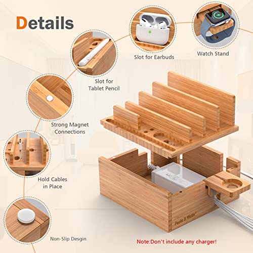 Pezin & Hulin Wooden Charging Docks, Docking Rack for Multi Devices ...