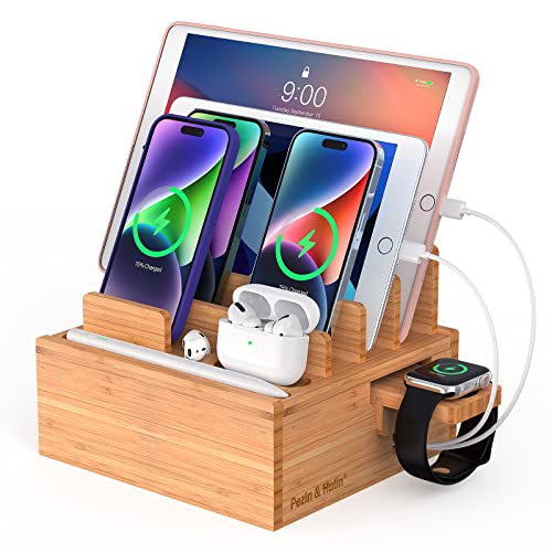 Pezin & Hulin Wooden Charging Docks, Docking Rack for Multi Devices ...