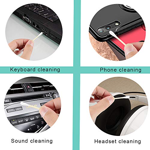 SWKJ Bamboo Cotton Buds, 200 PCS (2 x 100) Eco-Friendly Cotton Ear Buds ...