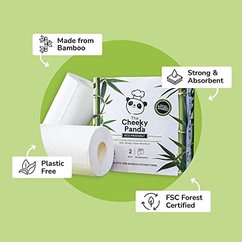 The Cheeky Panda Bamboo Kitchen Roll | 10 Kitchen Rolls - 1000 Super ...