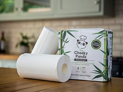 The Cheeky Panda Kitchen Roll, plastic bamboo, White, 1 unité (Lot de 1 ...